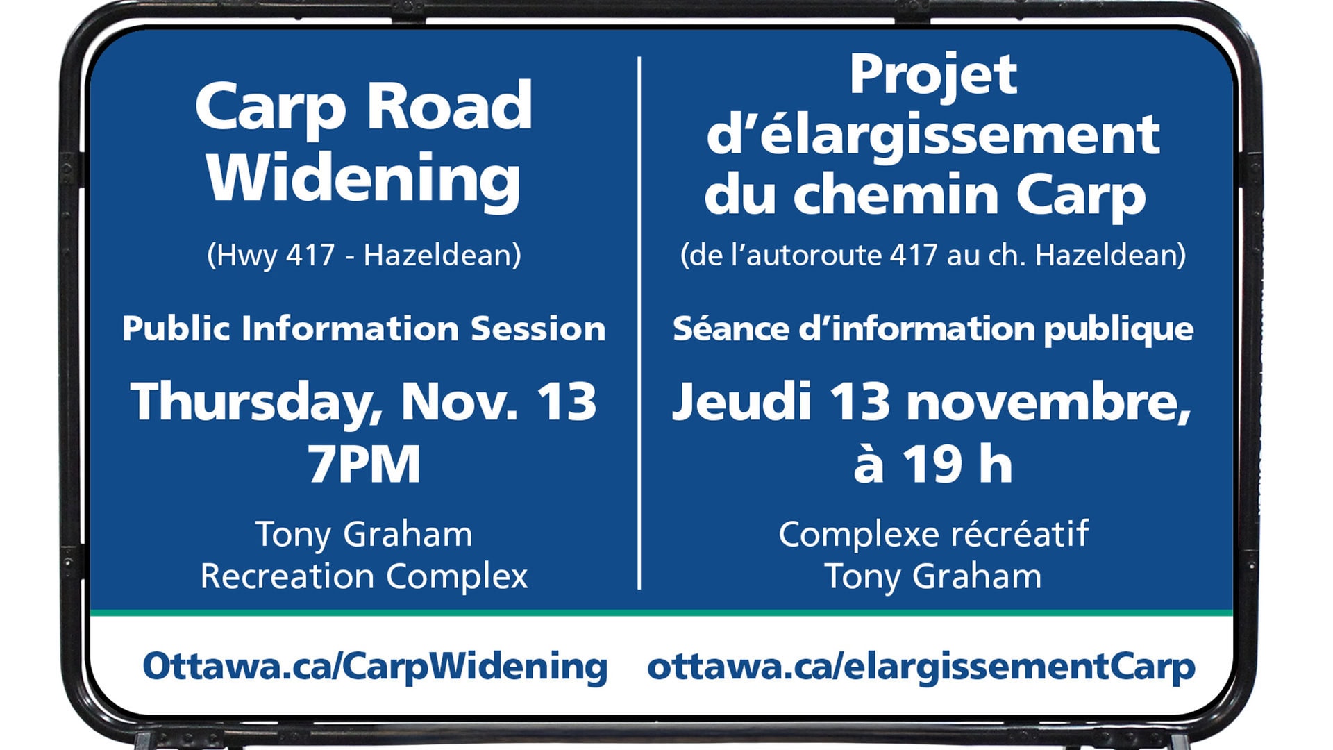 NOVEMBER 13: Carp Road construction update - Glen Gower | Councillor ...